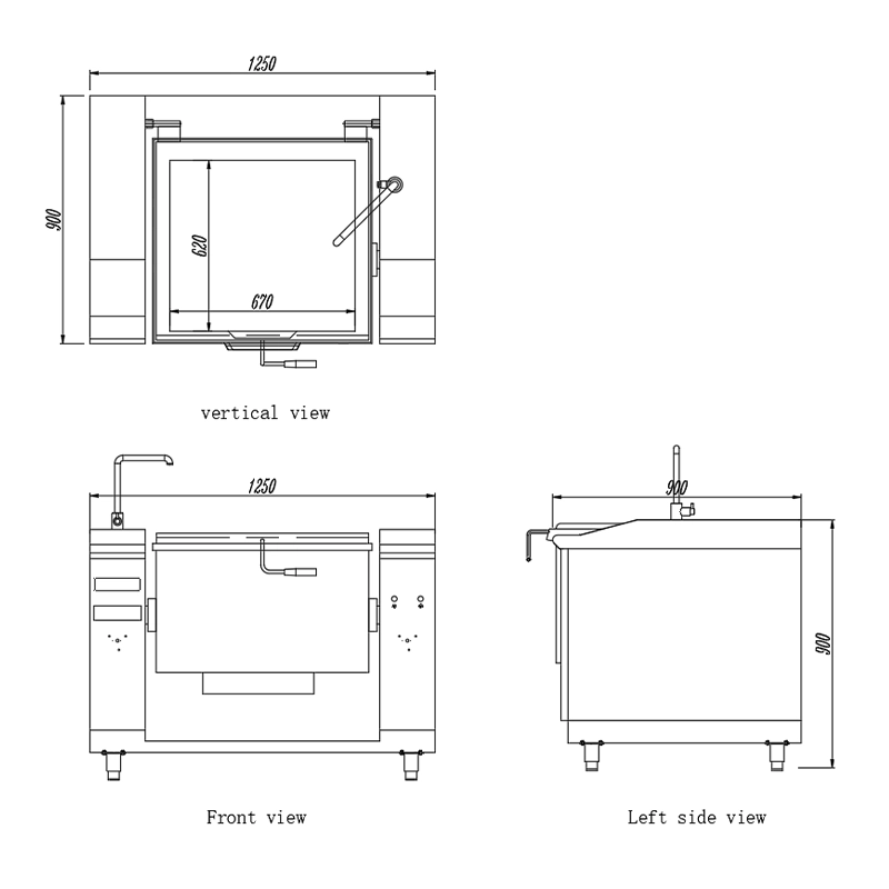 Commercial Kitchen Heavy-duty Induction Tilting Bratt Pan